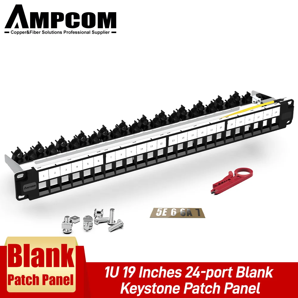 Newyork Cables 24 Port Blank Keystone Patch Panel Multimedia Patch ...