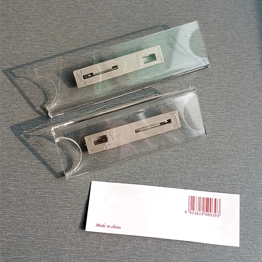 Acrylic Plastic Staff Number Name Badge Plate Clip Holders Safty Pin Or ...