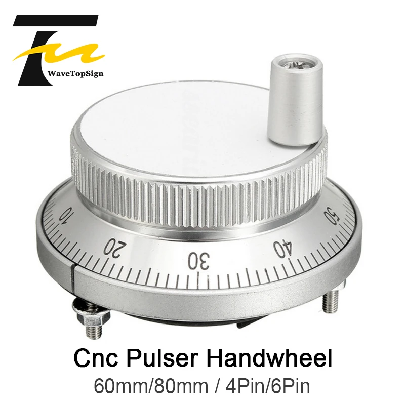 CNC-Pulser-HandWheel-5V-60mm-80mm-100PPR-Manual-Pulse-Generator ...