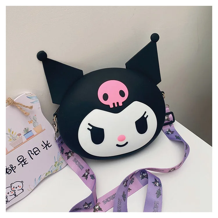 Cartoon Kuromi Silicone Bag Messenger Kawaii Coin Purse - KawaiiMerch.com