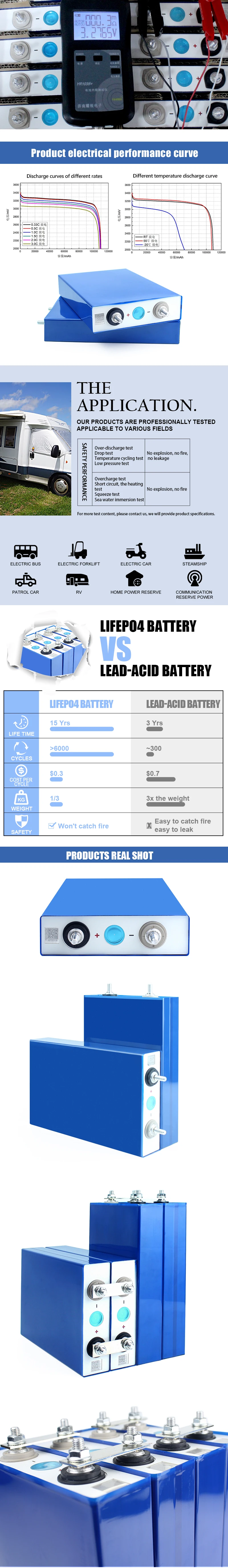 EVE LF105 Grade A LiFePO4 3.2V 105Ah Battery Rechargeable Brand New Ce ...