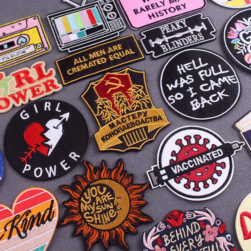 Embroidered Patch Iron Clothing Stickers Letter Clothes Diy Girl ...