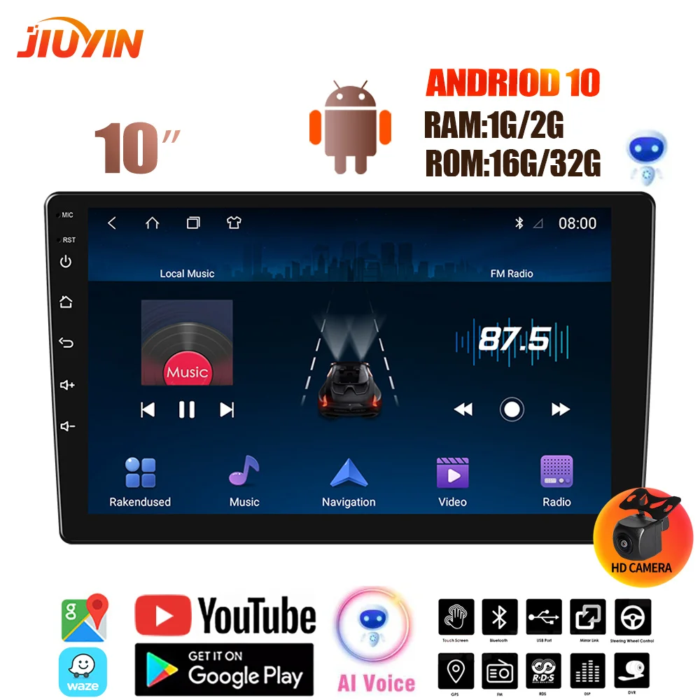 JIUYIN-Radio-con-GPS-para-coche-reproductor-Multimedia-con-Android-10 ...