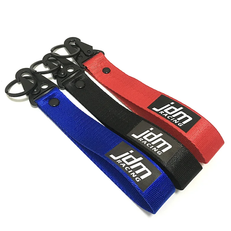 Hot Car keytags Strap keychian Emblem Nylon Webbing Blue Strap Keychain ...