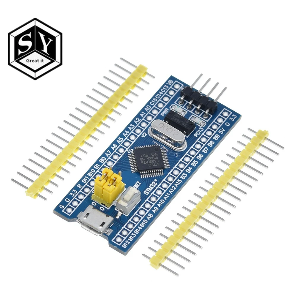 Aideepen 2pcs 40pin STM32F103C8T6 ARM STM32 SWD Minimum System Board Micro USB Development ...