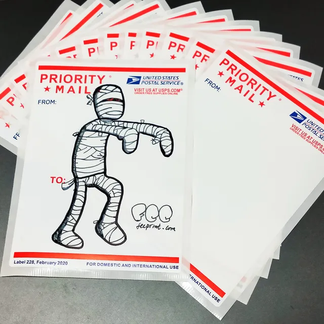 Priority Mail Sticker Graffiti