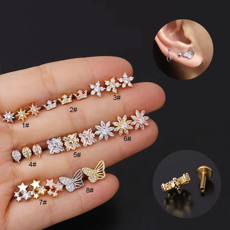 Ear Piercings Rook Studs