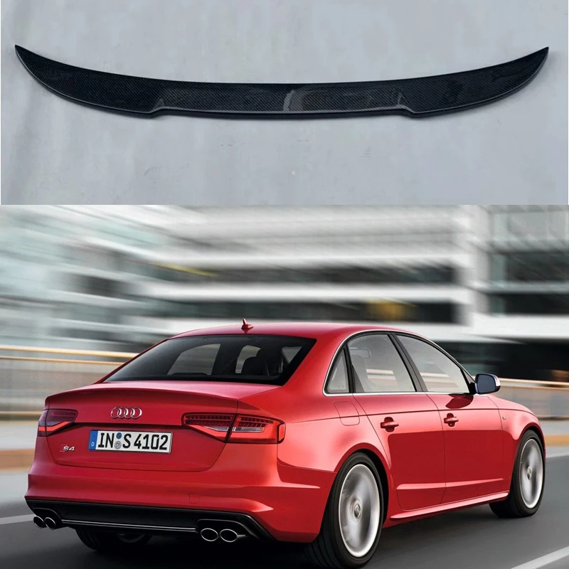 CS Style Carbon Fiber Rear Spoiler Wing Fit For Audi S4 B8 B8.5 S4 ...