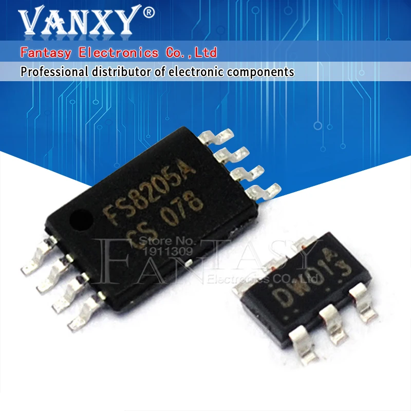 20pcs ( Dw01+ 8205a ) Each 10pcs Fs8205a Fs8205 Combination Sop23-6 ...