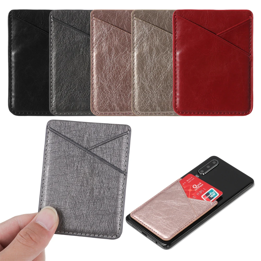 Wallet Leather Card Holder Bag Adhesive | Stick Card Holder Phone ...