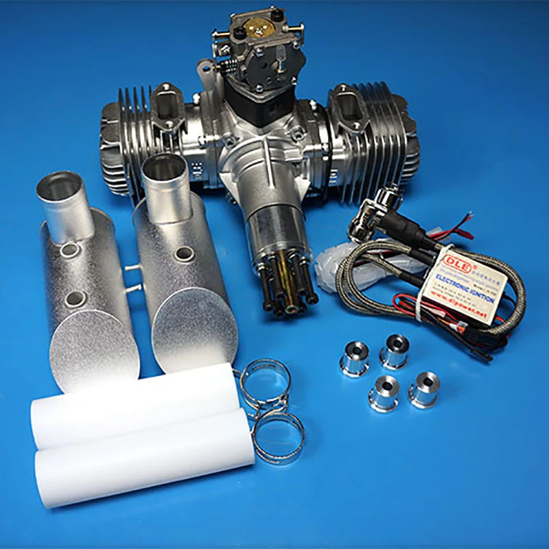 DLE120 Model Airplane Gasoline Engine Two-cylinder Two-stroke Side ...