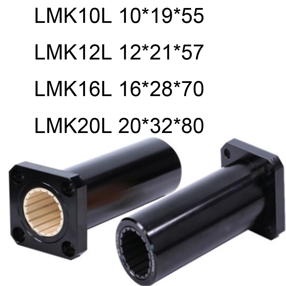 1pc Engineer Aluminum Plastic Solid Polymer Linear Bush Bearing Flange ...