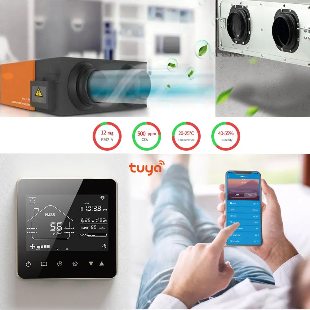 TUYA-Smart-Control-Fresh-Air-System-Fan-Coil-Unit-Dehumidifier ...
