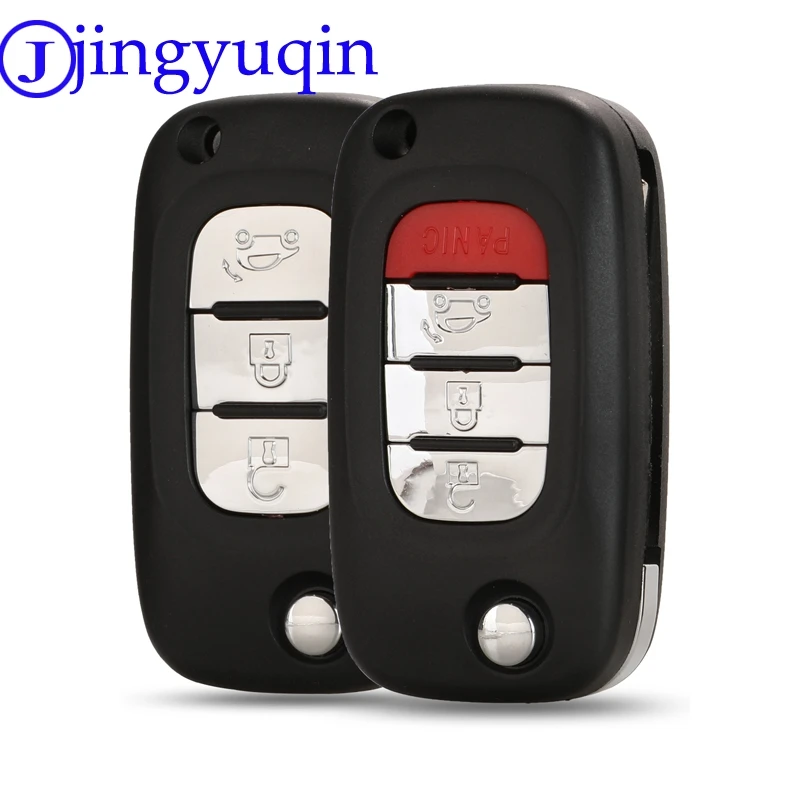 Jingyuqin 3/4 Buttons Remote Car Key Shell Case Cover Fob For Mercedes ...