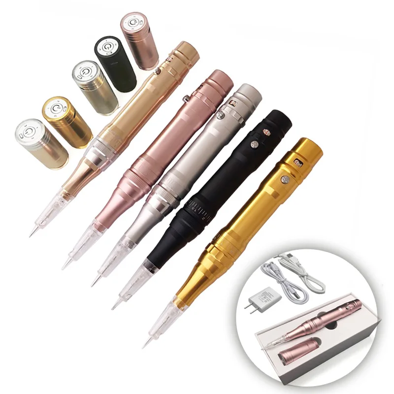 5-colors Professional Wireless Permanent Makeup Eyebrow Tattoo Machine ...