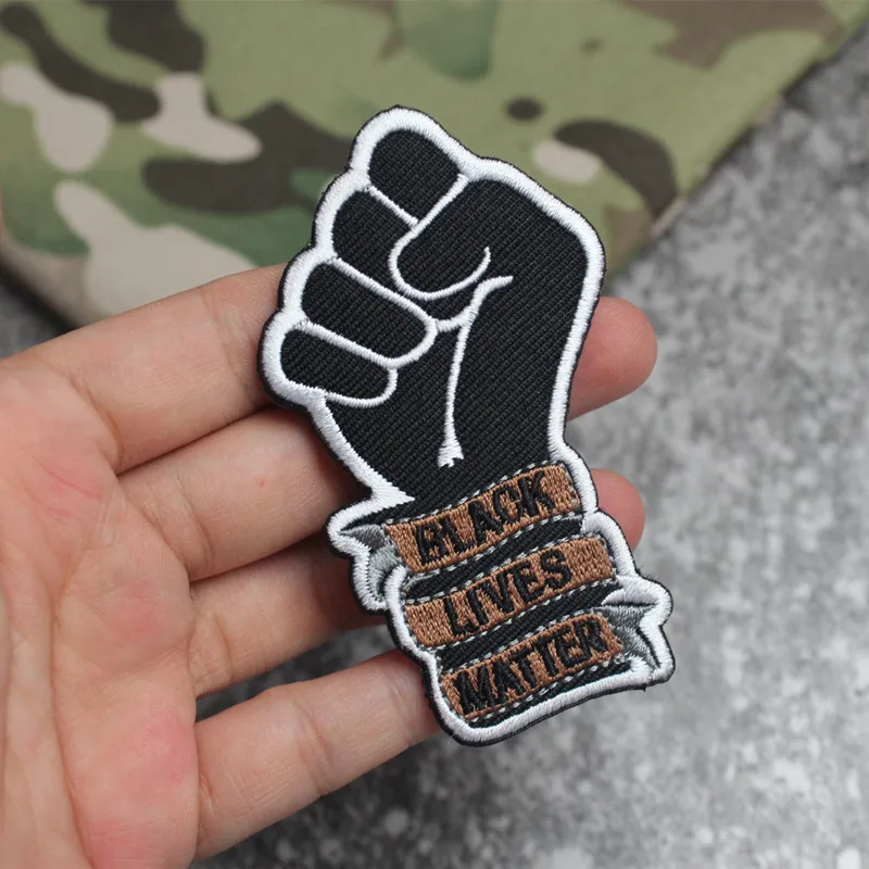 Fist-Black-Lives-Matter-Embroidery-Patches-Tactical-Badges-Everyone ...