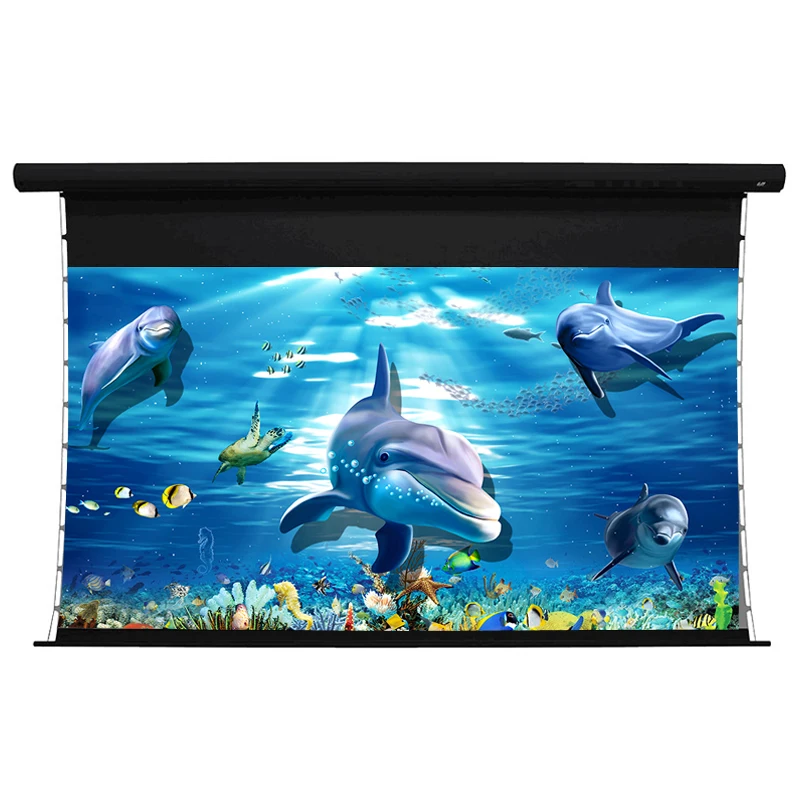 Free-Shipping-120-Inch-Slimline-Electric-Tab-tensioned-Drop-Down-Screen ...