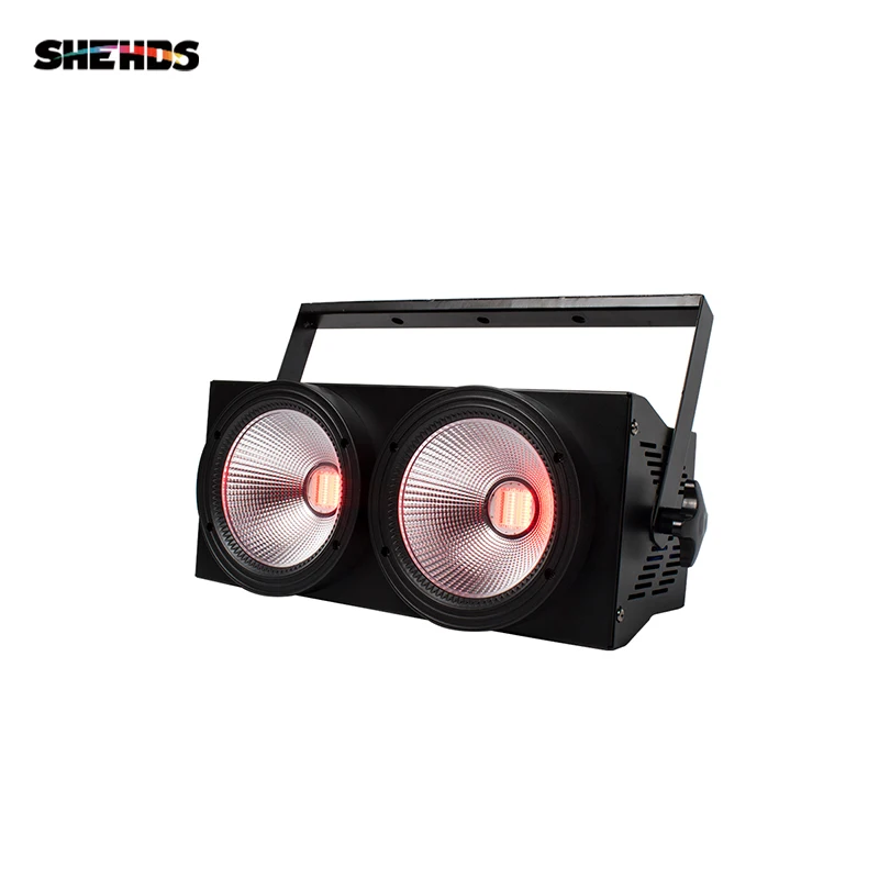 SHEHDS High Power 2eyes 200W RGBWA+UV 6in1 LED COB Blinder Lighting For DJ Disco Stage Theater ...