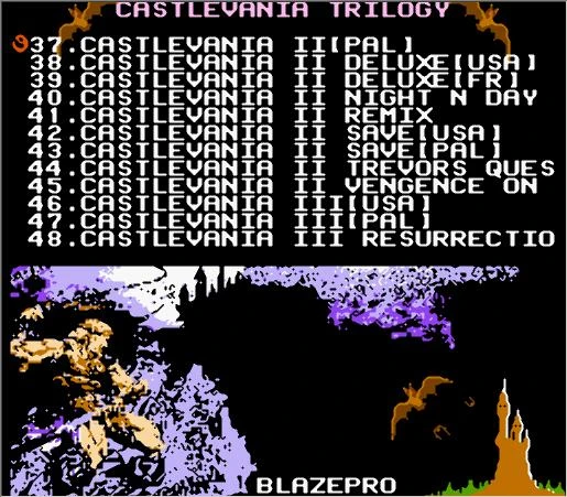 Castlevania I, Ii, Iii Collection 48 In 1 Game Cartridge For Nes/fc ...