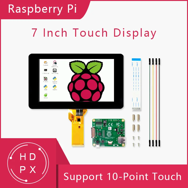 Original-Raspberry-Pi-7inch-Touch-Display-800-480-pixels-Support-For-10 ...