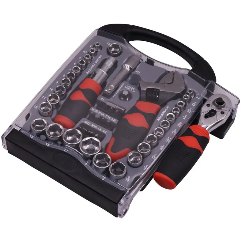 45 Pcs/set Stubby Set Short Handle Tool Kit Screwdriver Movable Wrench ...