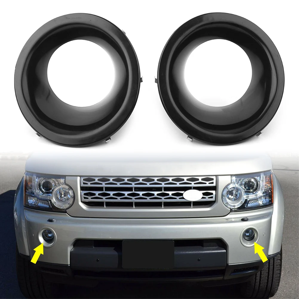 2pcs Auto Black Abs Front Bumper Fog Lamp Light Cover Bezel For Land ...