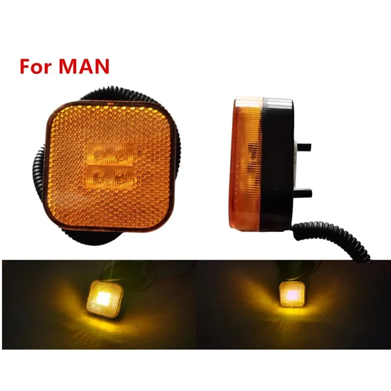 1x 2.4inch 24V LED side marker light for MAN Truck TGS/TGM Front Wheel ...
