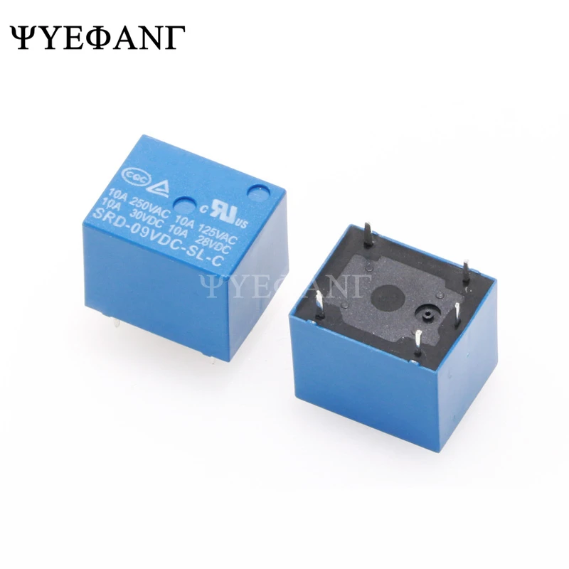 5Pcs 9V DC Power Relay SRD 09VDC SL C T73 9V SRD 9VDC SL C 5Pin PCB ...