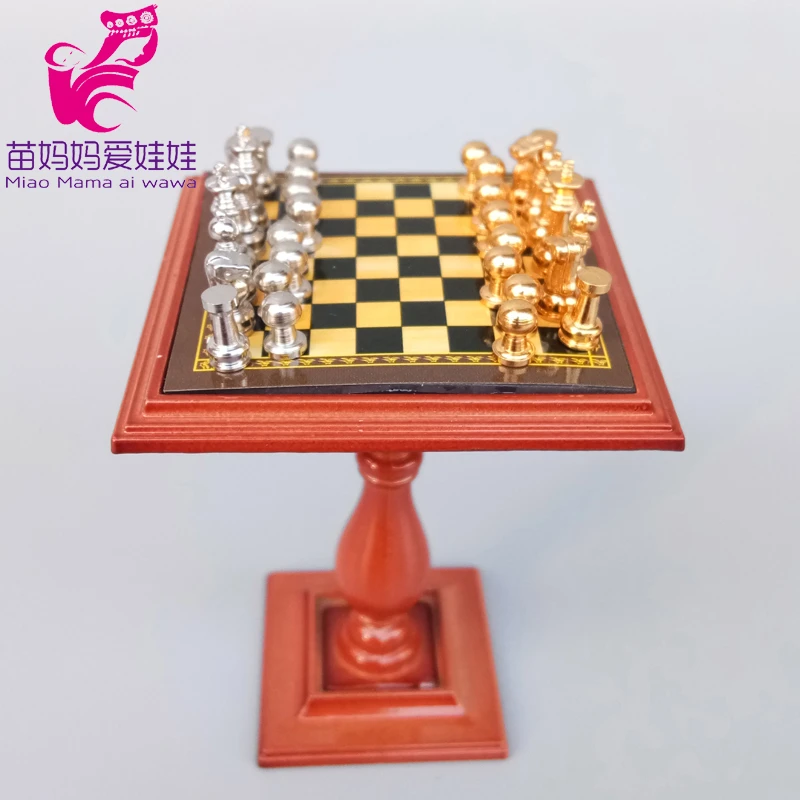 Charm Chess Table Doll House Decoration Barbie Ob11 1/6 1/8 - AliExpress