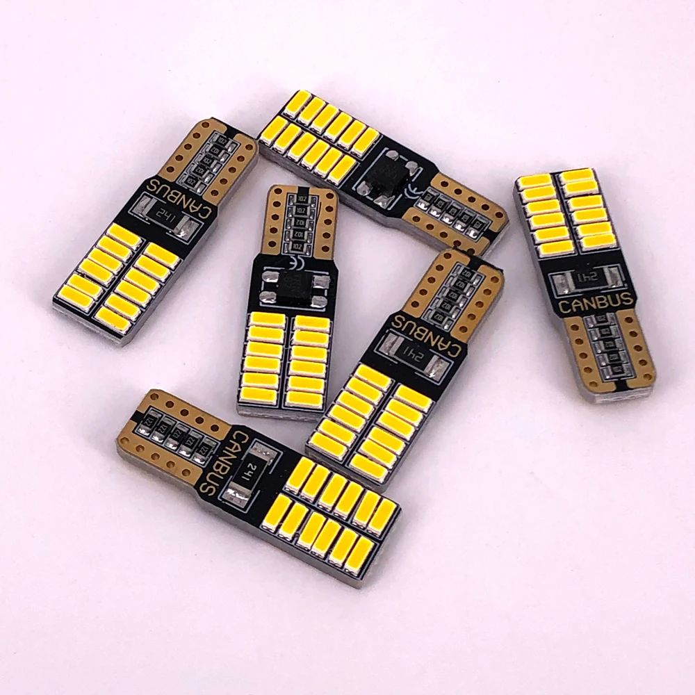 Bombilla LED Canbus T10 4014 24 SMD W5W 194 501 para coche, luces LED ...