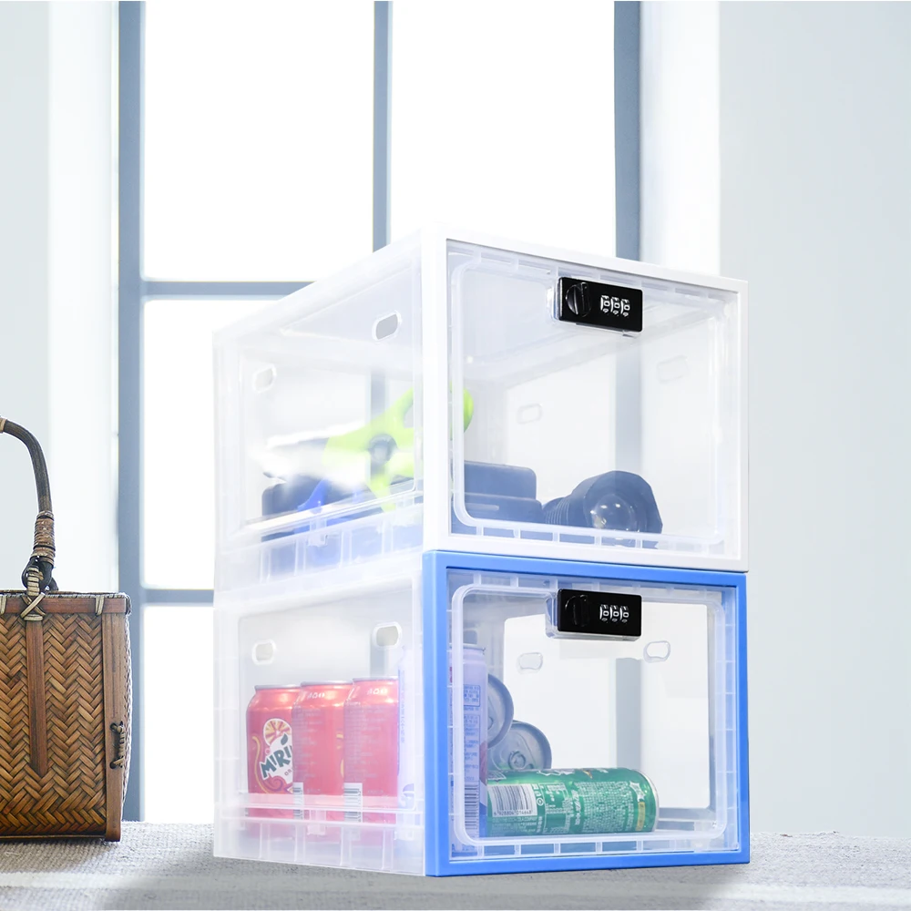 Lockable-Box-Refrigerator-Food-Transparent-Storage-Box-With-Combination ...