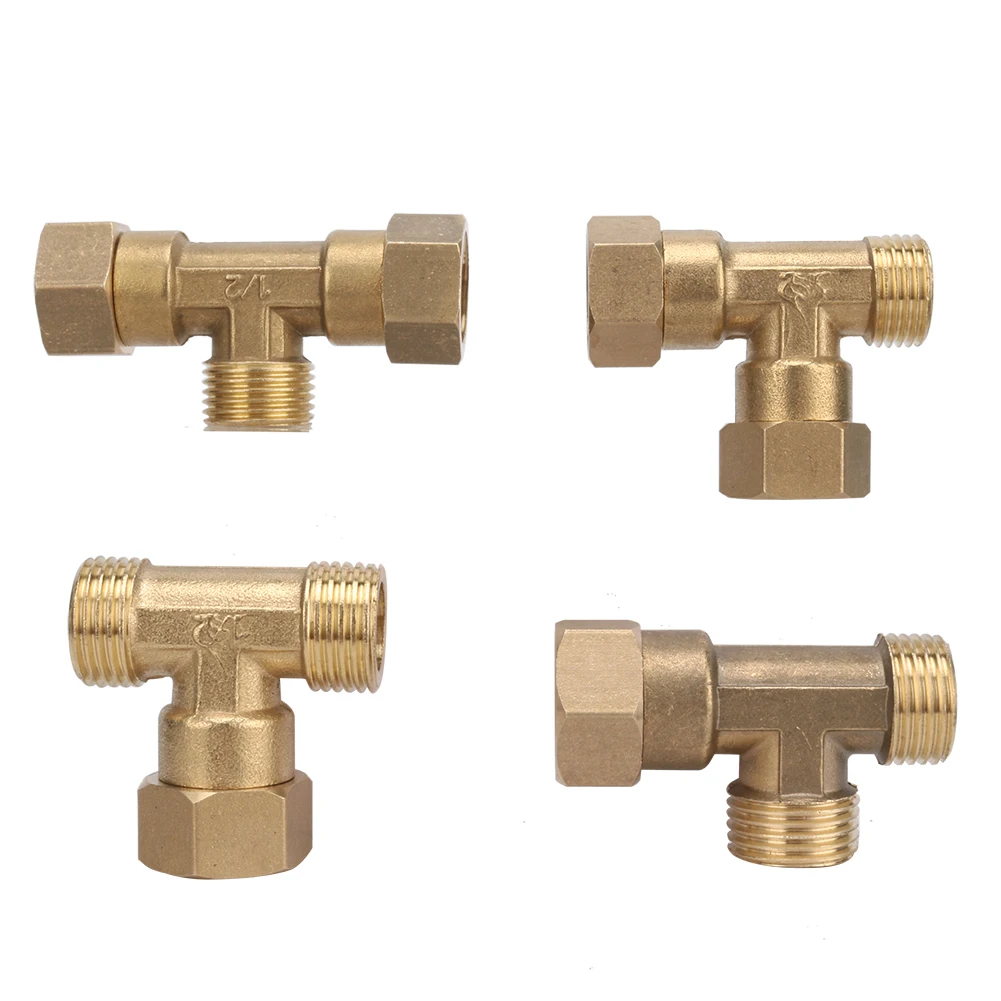 Brass-pipe-fitting-male-female-thread-conversion-connection-1-2-T ...