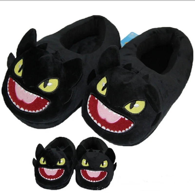 Halloween Toothless Train Dragon DreamWorks Cotton Slippers Plush Home ...