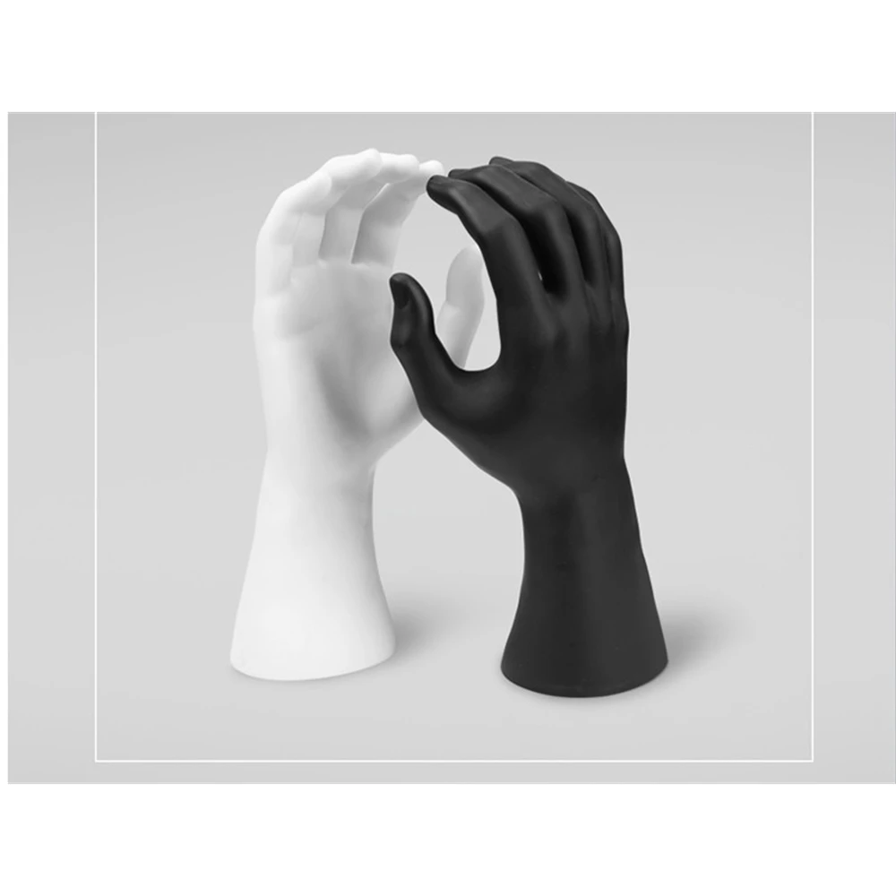 Simulation Matte Black Hand White Hand Model Table Top Exhibition Props ...