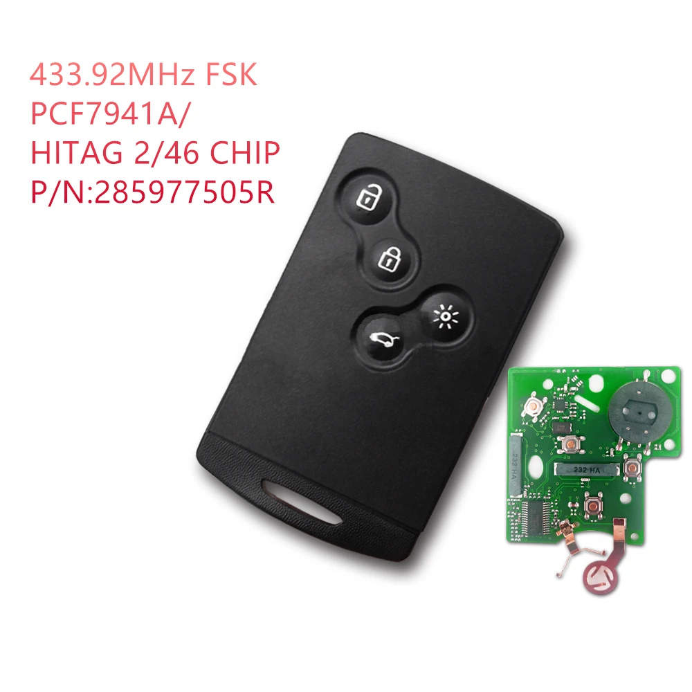 Smart Card For Renault Megane III Fluence Laguna III Scenic 2009 2015 ...