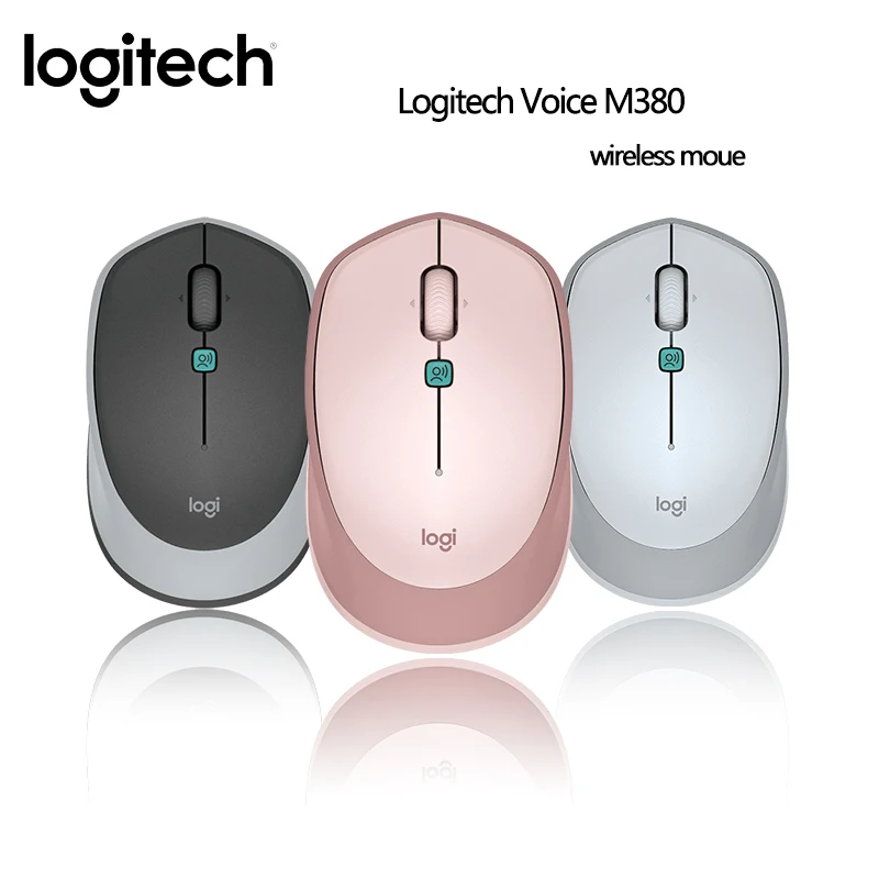Logitech 음성 M380 무선 마우스 지능형 AI 음성 입력 게임 마우스 원래 1000 인치 당 점 고정밀 광학 추적 ...