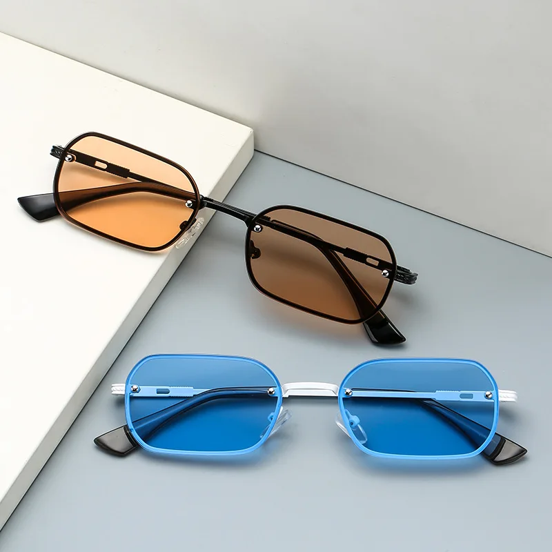 JackJad gafas de sol de estilo rectangular pequeño para mujer, lentes ...