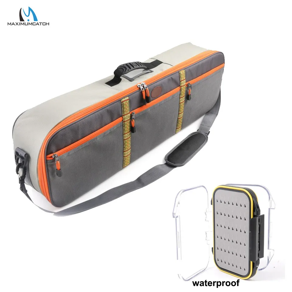 Maximumcatch 80x25x14cm Fishing Travel Case Pack Adjustable Waterproof ...
