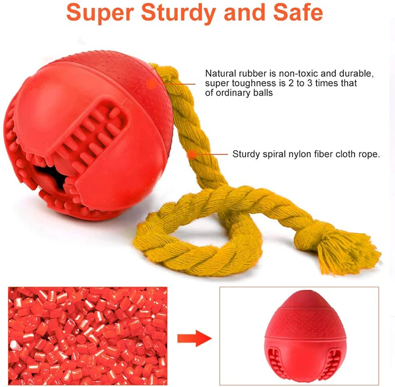 Spiral Rubber Ball For Dogs