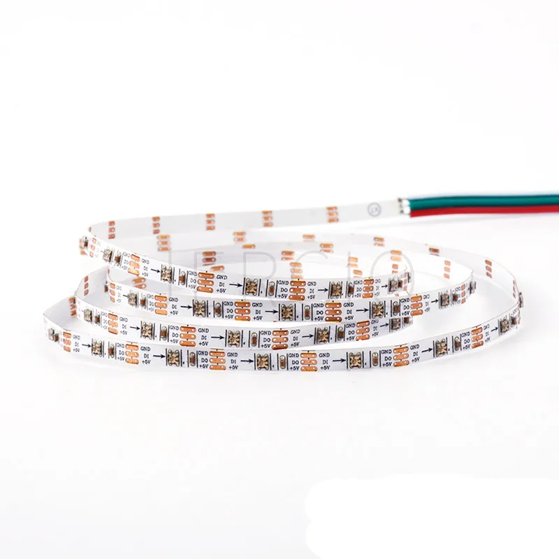 1M SK6812 2020 60LEDs/m 4mm Width White PCB Addressable led pixel strip ...