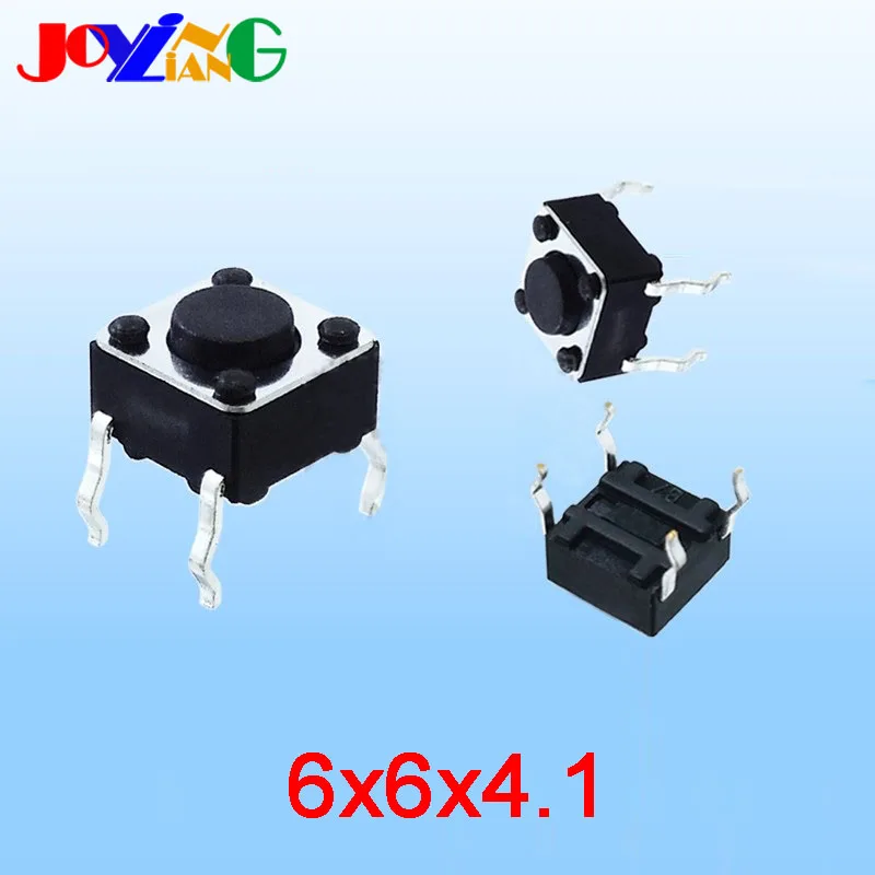 Dc12v 50ma Black 6x4.1mm 4 Pins Mini Switch 4-foot Push Button Switch ...