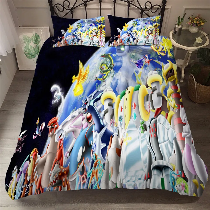 Kawaii Pokemon Cartoon Linen Bedding Set - KawaiiMerch.com