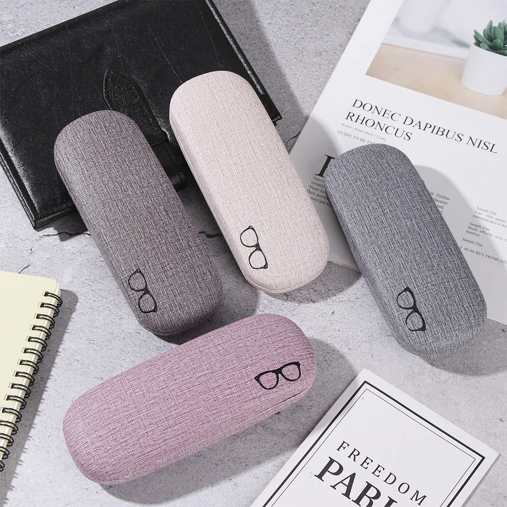 Unisex Leather Glasses Spectacle Case Eyewear Hard Shell Protector Unisex Leather Glasses Spectacle Case Eyewear Hard Shell Protector