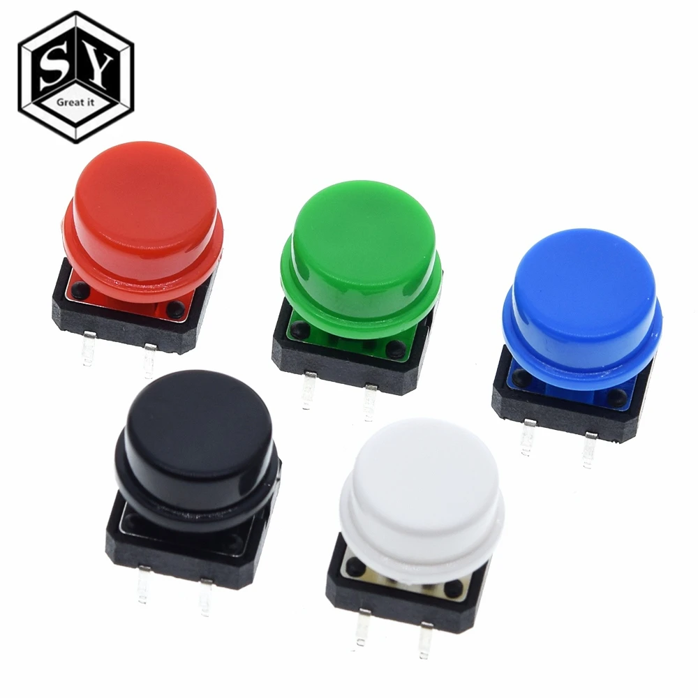 5PCS Tactile Push Button Switch Momentary 12*12*7.3MM Micro switch ...