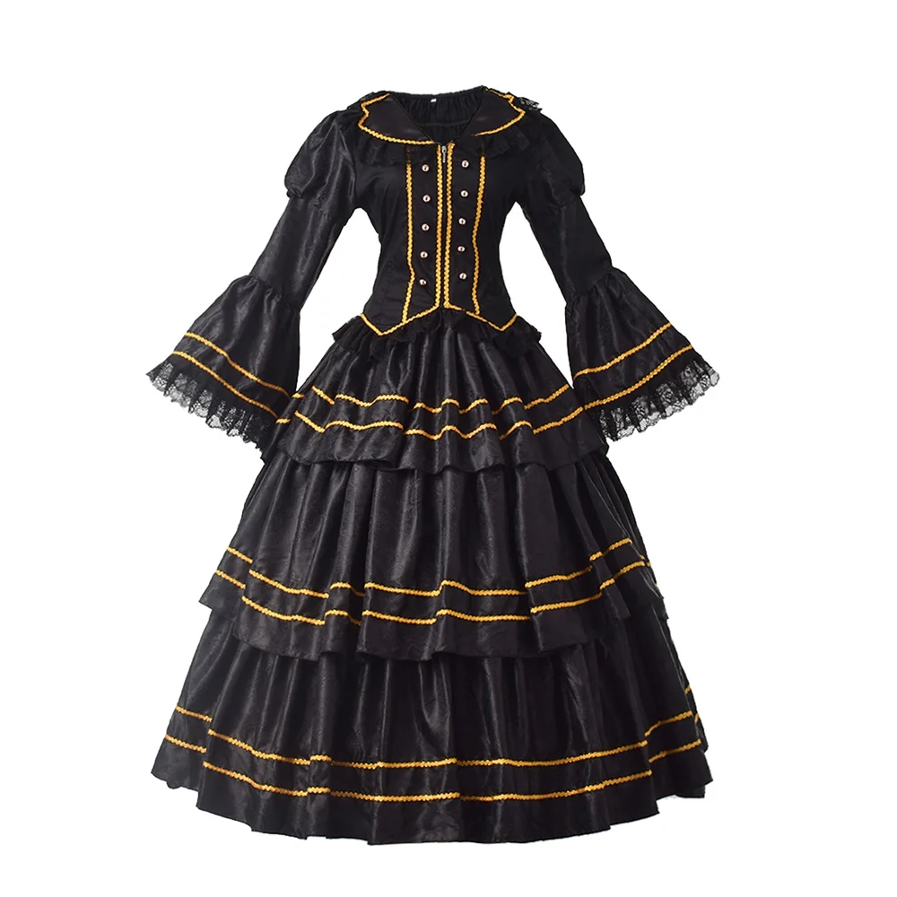 Victorian Dance Dresses Vintage Vampire Ball Gown Gothic Women Fantasy ...