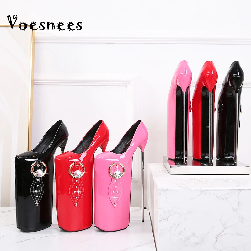 Voesnees Women Pumps European And American Sexy Platform Metal Heel ...
