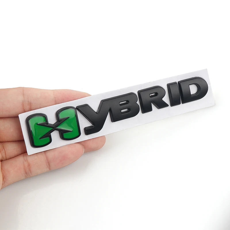 Car Styling 3D Metal HYBRID Logo Emblem Body Car Stickers Decoration ...