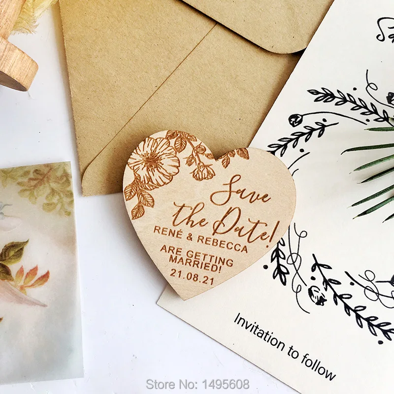 Wedding-Save-the-Date-Magnets-Wooden-wedding-gifts-for-guests-Custom ...