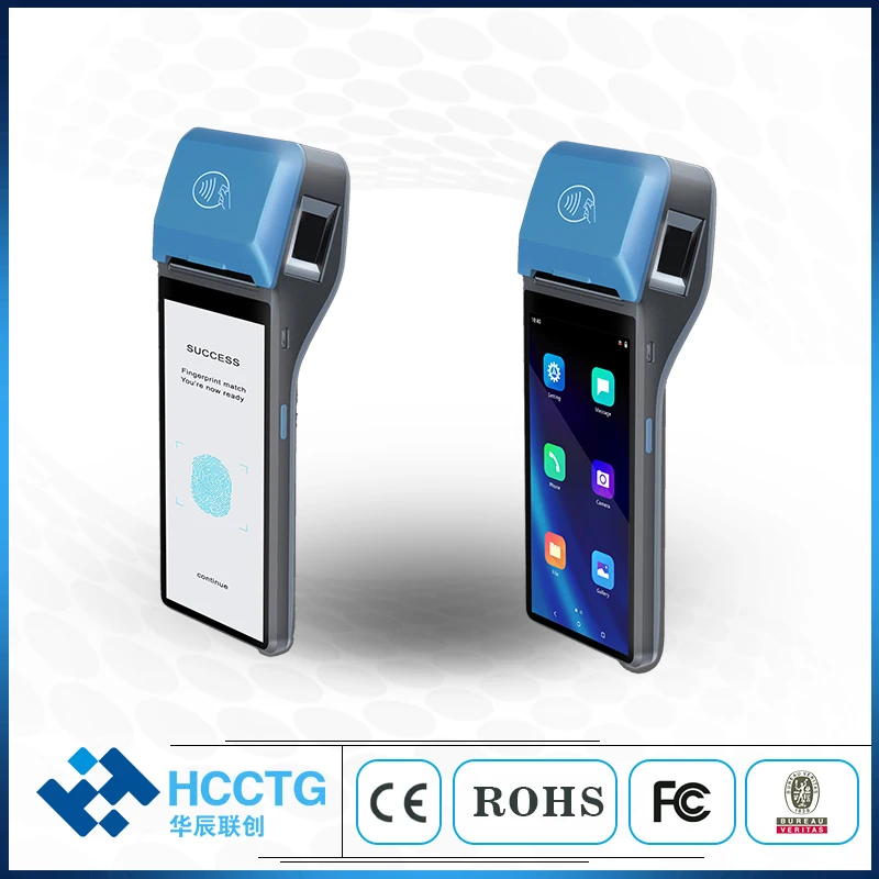 4g Android Handheld Pos Terminal With Fingerprint Qr Code 57 Off