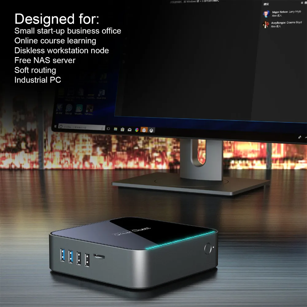 Windows 10 Mini PC with Intel Celeron J3355, Dual Wifi, 8GB RAM, 128GB Storage, 4K HD, RJ45 ...